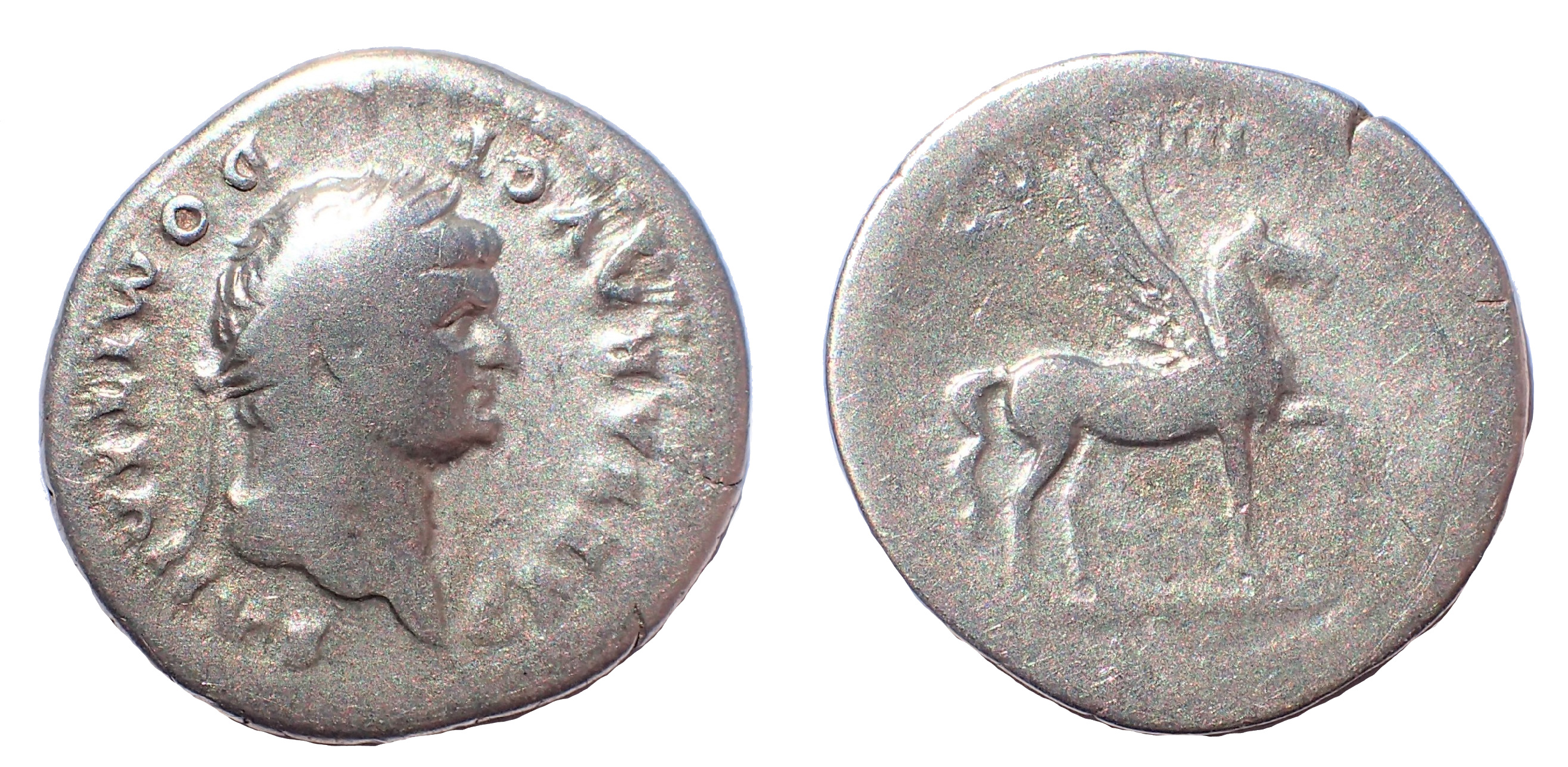 Domitian. As Caesar, AD 69-81. AR Denarius | Roman Imperial Coins