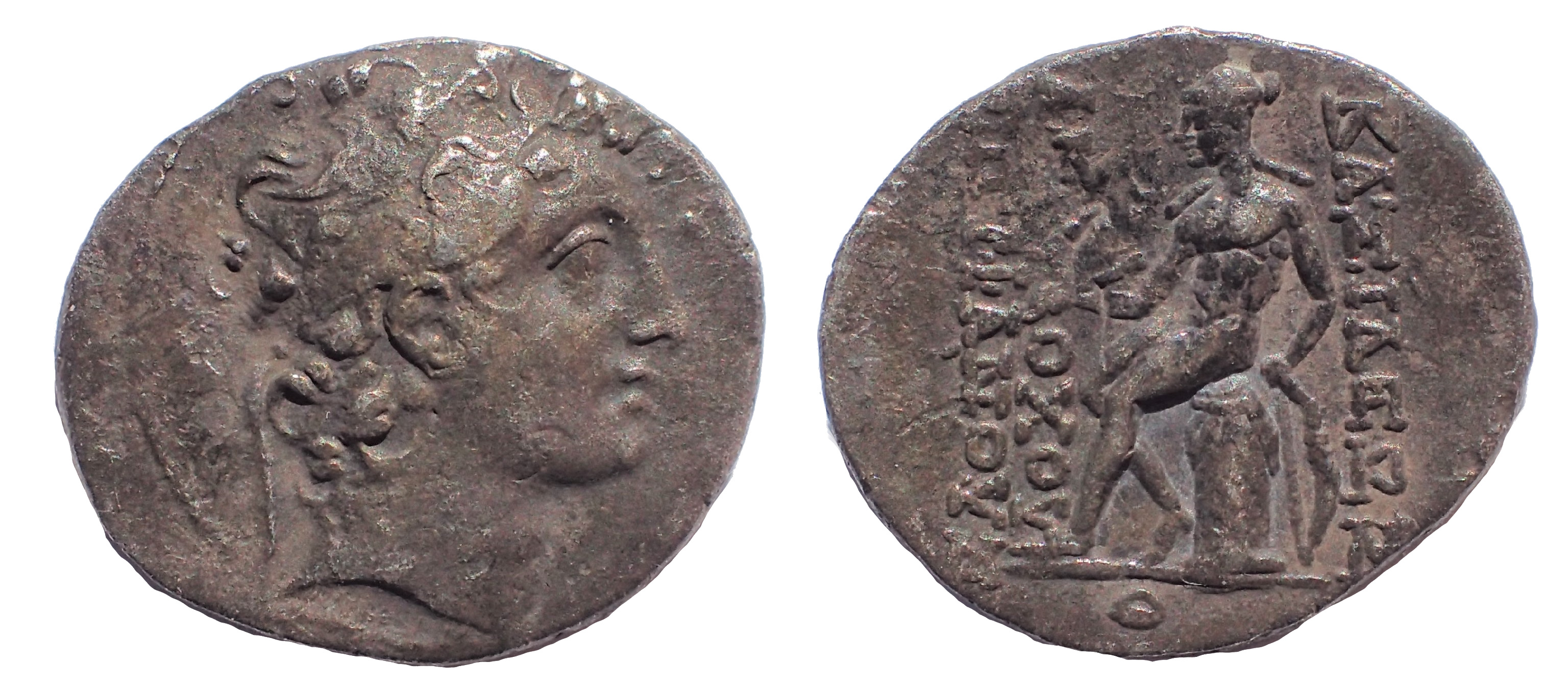 Seleukid Empire, Antiochos IV Epiphanes. Ar. Drachm. Antioch. Rare.
