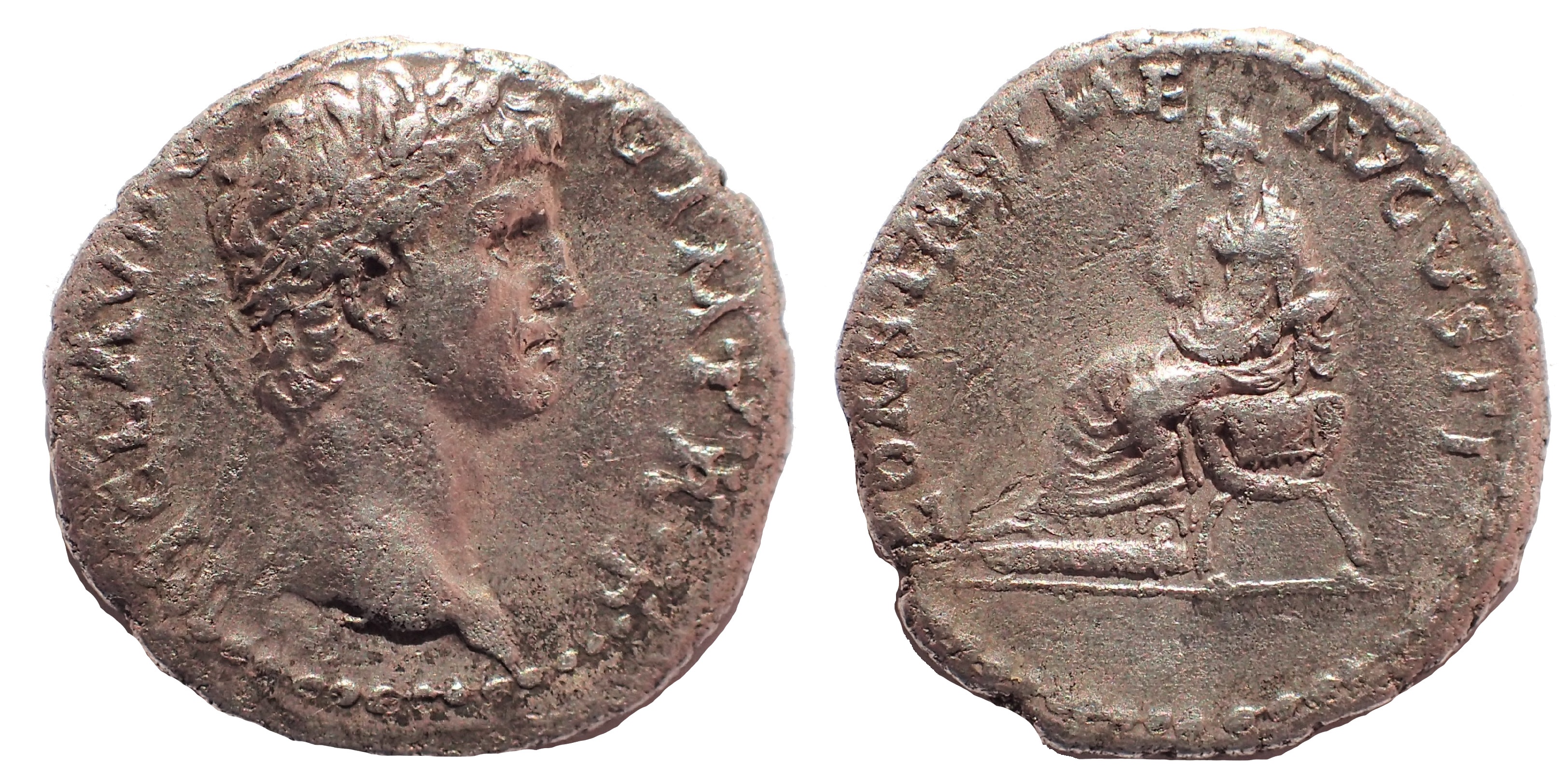 Claudius. AD 41-54. AR Denarius. Rome mint. Struck AD 41-42. Rare.