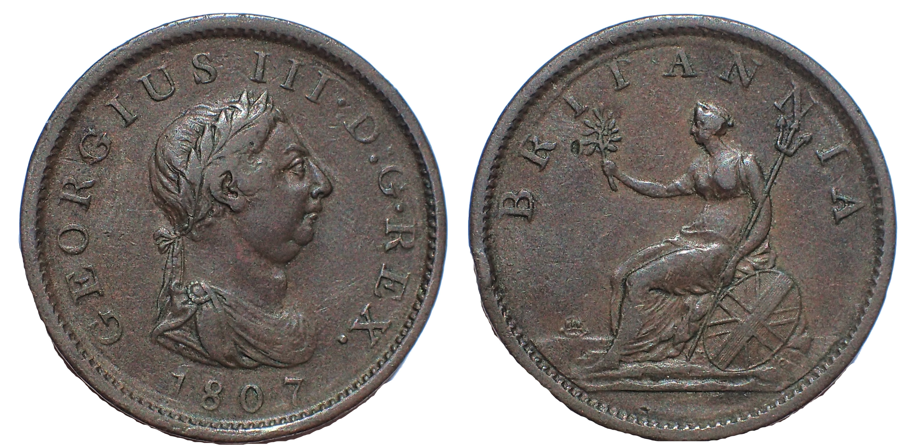 Great Britain, George III, 1760-1820. Penny. Dated 1807. | European Coins