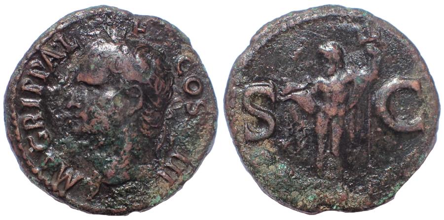 Marcus Agrippa, Lieutenant of Augustus (died 12 BC). AE AS | Roman ...