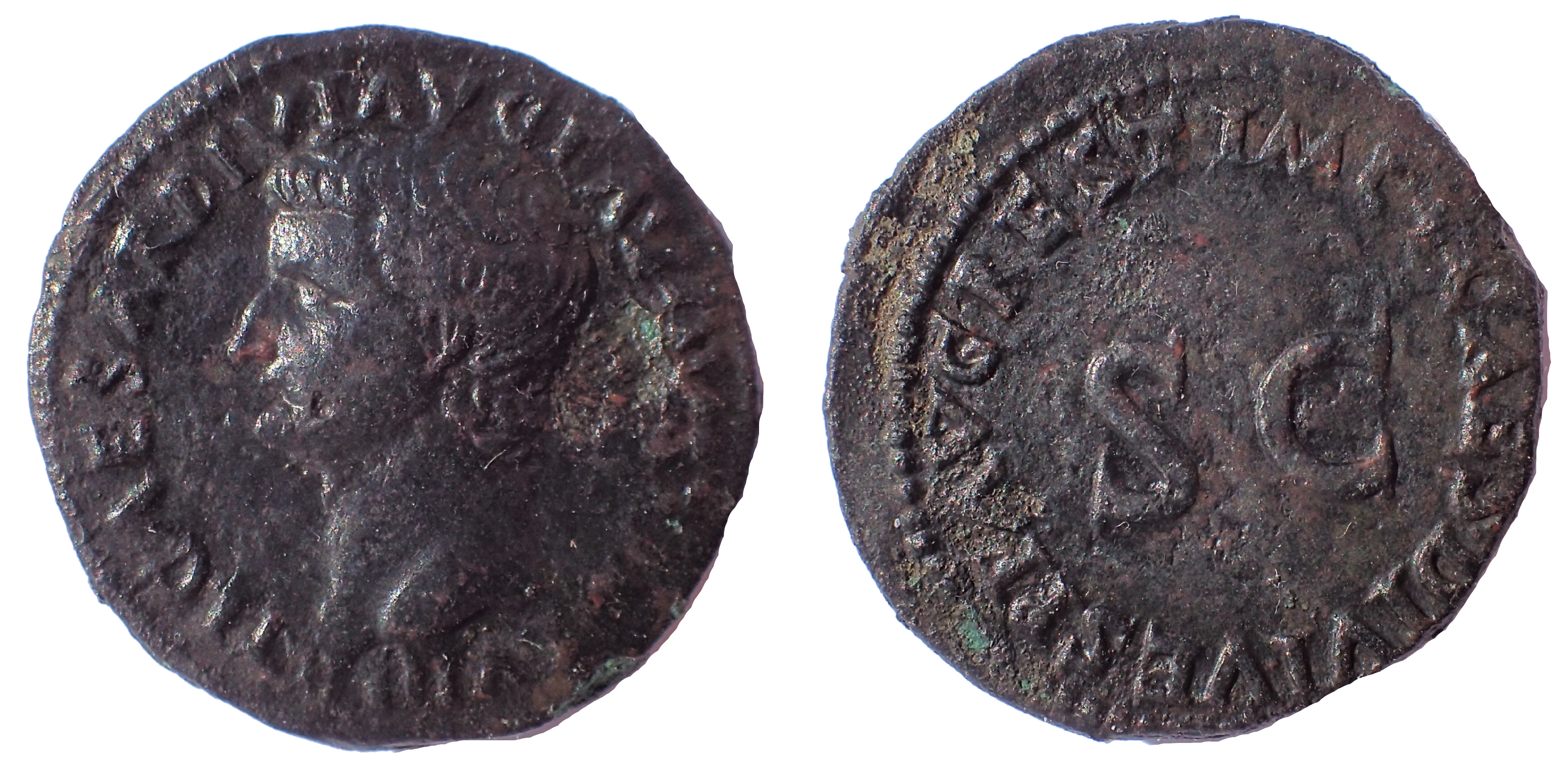 Divus Tiberius, 80-81 AD. Æ As, Restitution under Titus. Rare