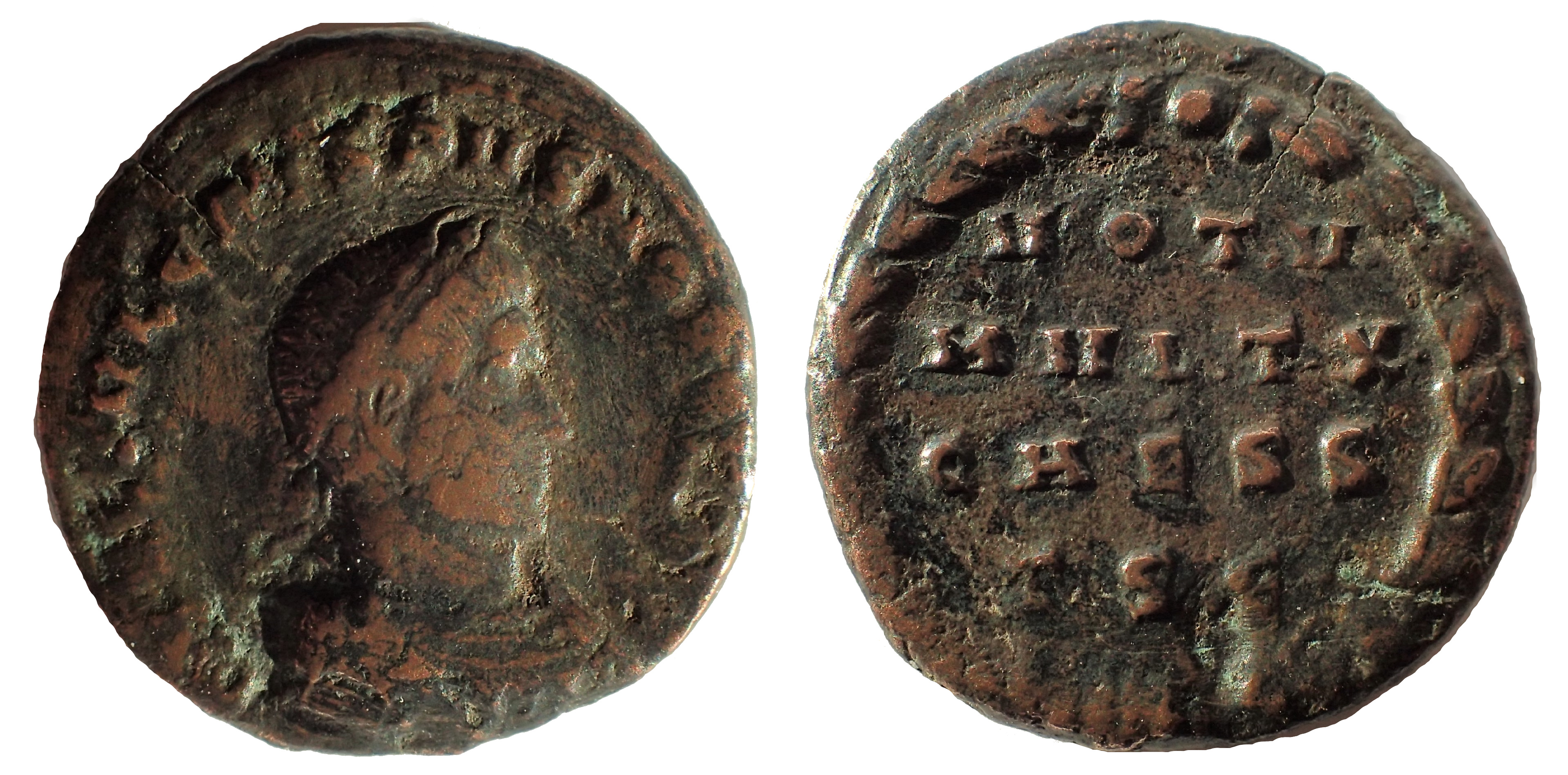 Crispus. Caesar, AD 316-326. Æ Follis. Rare. | Roman Imperial Coins