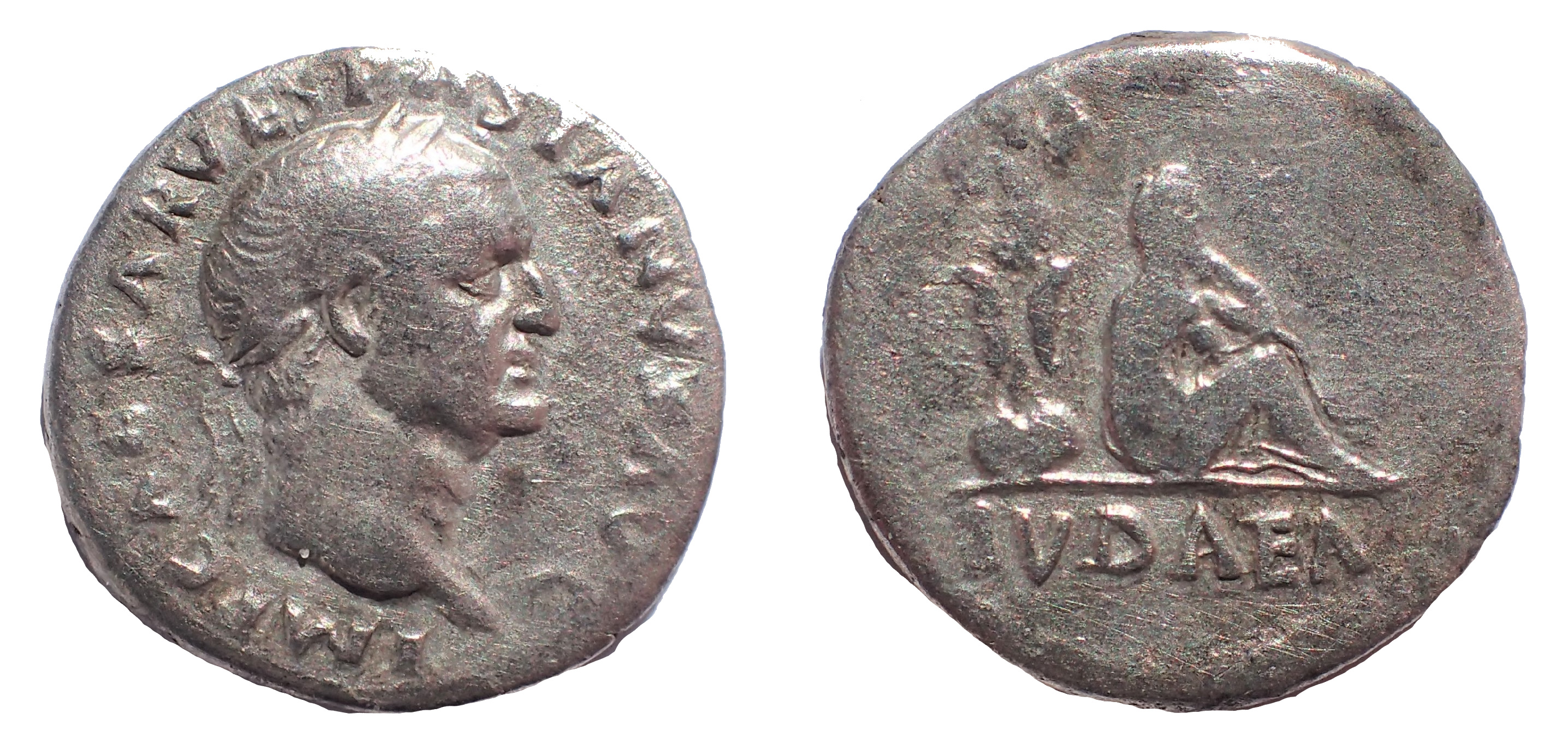Vespasian (69-79). Denarius. Rome. “Judaea Capta”