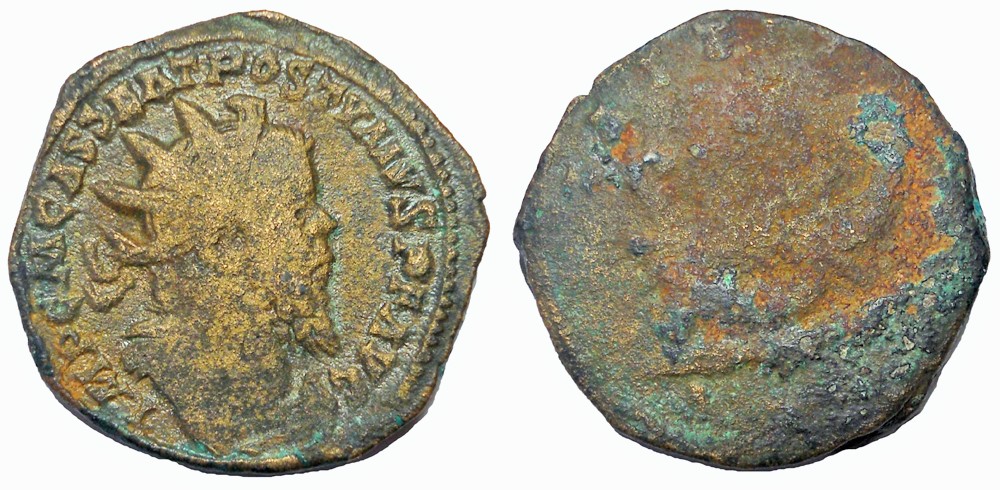 Postumus, 260-269 AD. AE double-sestertius