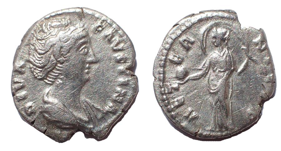 Diva Faustina Senior. Died AD 140/1. AR Denarius | Roman Imperial Coins