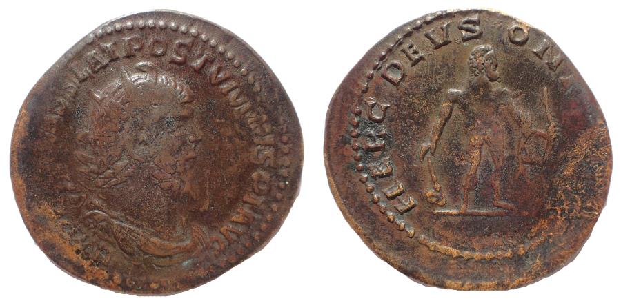 Postumus. Romano-Gallic Emperor, AD 260-269. Æ Double Sestertius