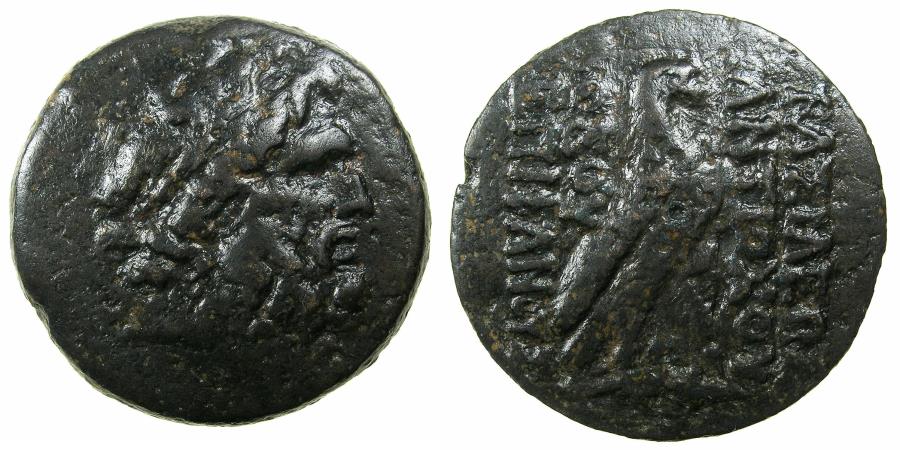 SYRIA.Antiochus IV Epiphanes 175-165/44 BC.AE. Egyptianized issue stuck ...