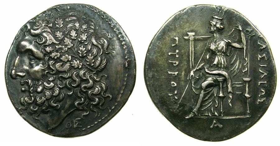 EPIRUS.Pyrrhus 297-272.'Electotype' Tetradrachm, after Lokroi ...