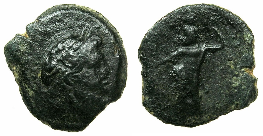 PTOLEMAIC EMPIRE.CYPRUS.Cleopatra VII Thea Neotera 51-30 BC.AE.15mm.