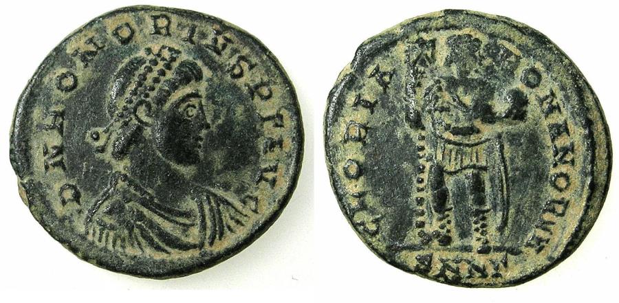 ROMAN IMPERIAL.Honorius AD 393-423.AE.Follis.Mint of NICOMEDIA.