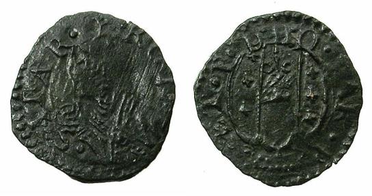 ITALY.PARMA.Ottavio Farnese AD 1547-1586.Billon.Quattrino. Saint Hilary ...