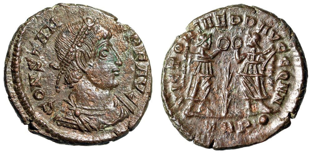Constans I Two Victories, Palm Trier RIC 210 Extremely Fine | Roman ...