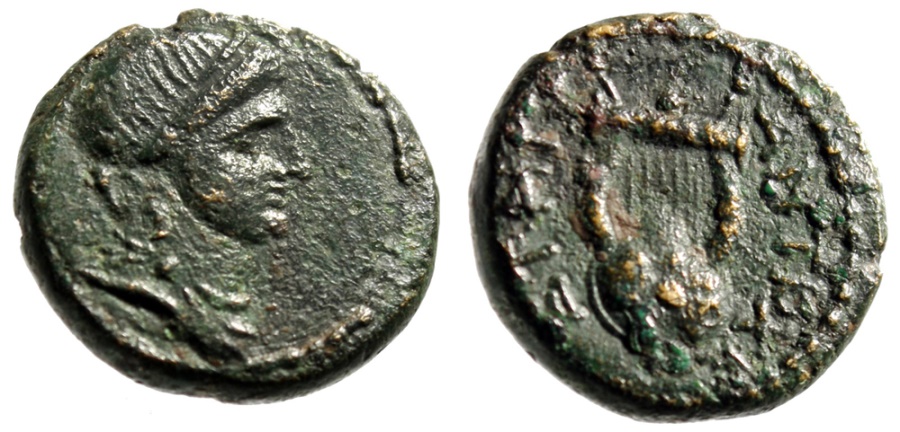 Syria, Antioch Pseudo-Autonomous Issue Apollo & Lyre Year 108 Nero 59/60 AD