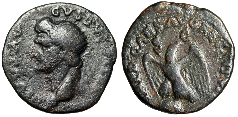 Divus Augustus AE As Under Domitian Eagle on Globe Rome | Roman ...