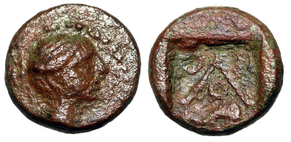 Crete, Olous AE11 Artemis Britomartis & Ethnic, Dolphin Very Rare