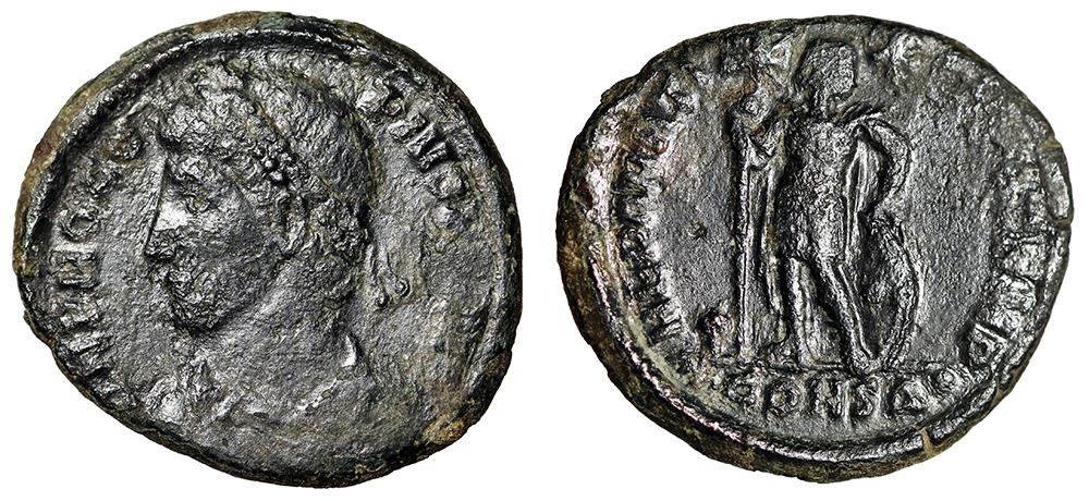 Procopius Emperor with Labarum, Object at Feet Constantinople