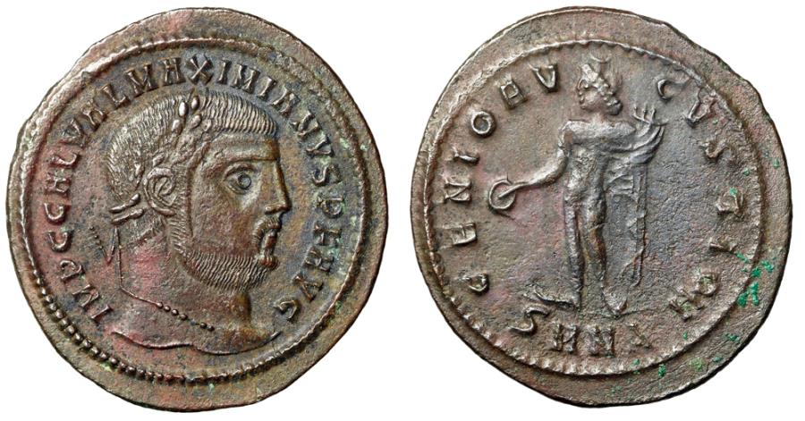 Maximinus II Daia AE Follis GENIO AVGVSTI CMH Genius Nicomedia RIC 66c
