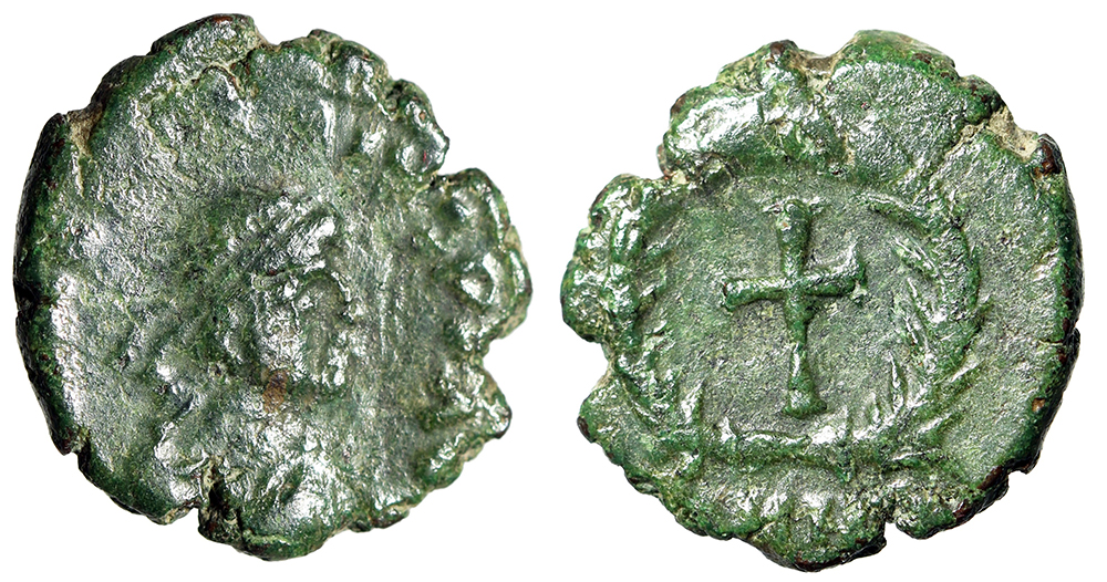 Theodosius II Cross within Wreath Cyzicus Mint Very Fine | Roman ...