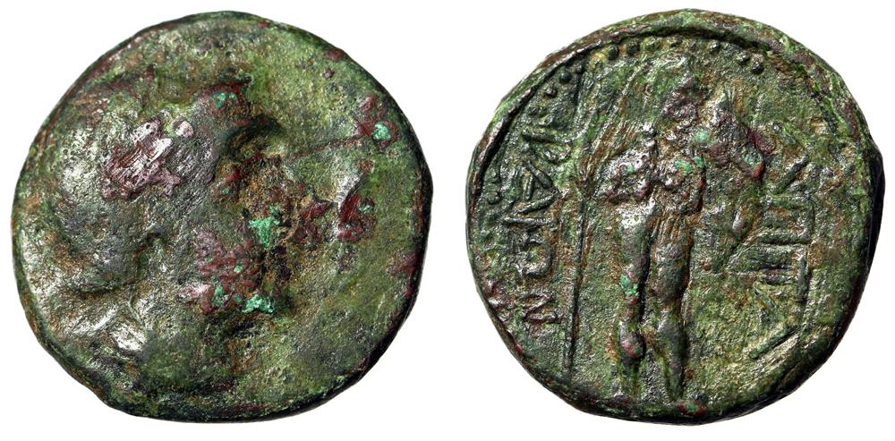 Crete, Aptera AE17 Apollo & Warrior Apteros, Spear & Shield Very Rare