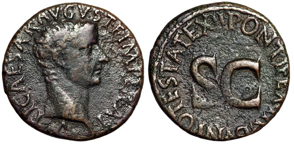Tiberius AE As SC Senatus Consultum Rome 10-11 AD | Roman Imperial Coins