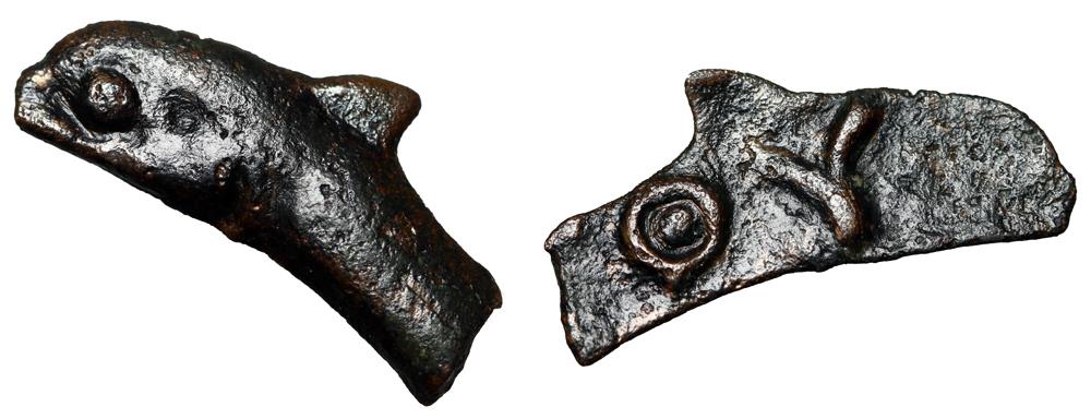 Skythia (Thracian Region), Olbia Dolphin Coin Shaped Like The Mammal Fish