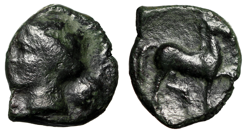 Sicily, Eryx AE15 Aphrodite & Horse Prancing 330-260 BC | Greek Coins