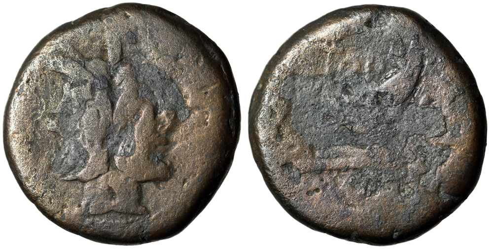 Roman Republic AE As Extremely Rare TOD Series Issue | Roman Republican ...