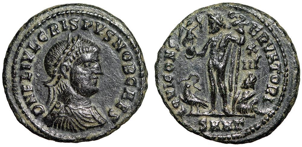 Crispus as Caesar Jupiter Heraclea Mint Extremely Fine | Roman Imperial ...
