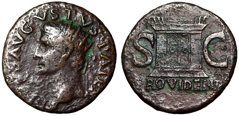 Divus Augustus Dupondius Altar Rome Under Tiberius 22-33 AD | Roman ...