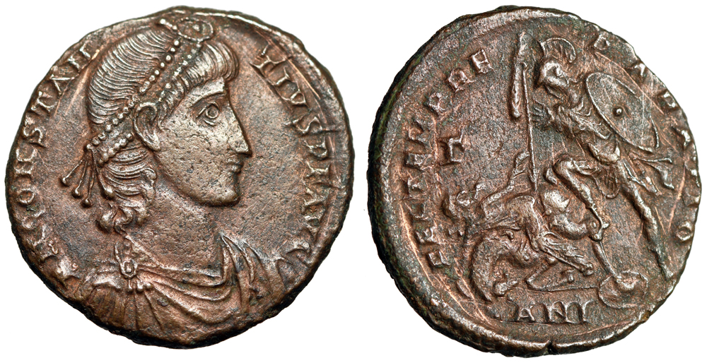 Constantius II Centenionalis FEL TEMP REPARATIO Soldier Spearing ...