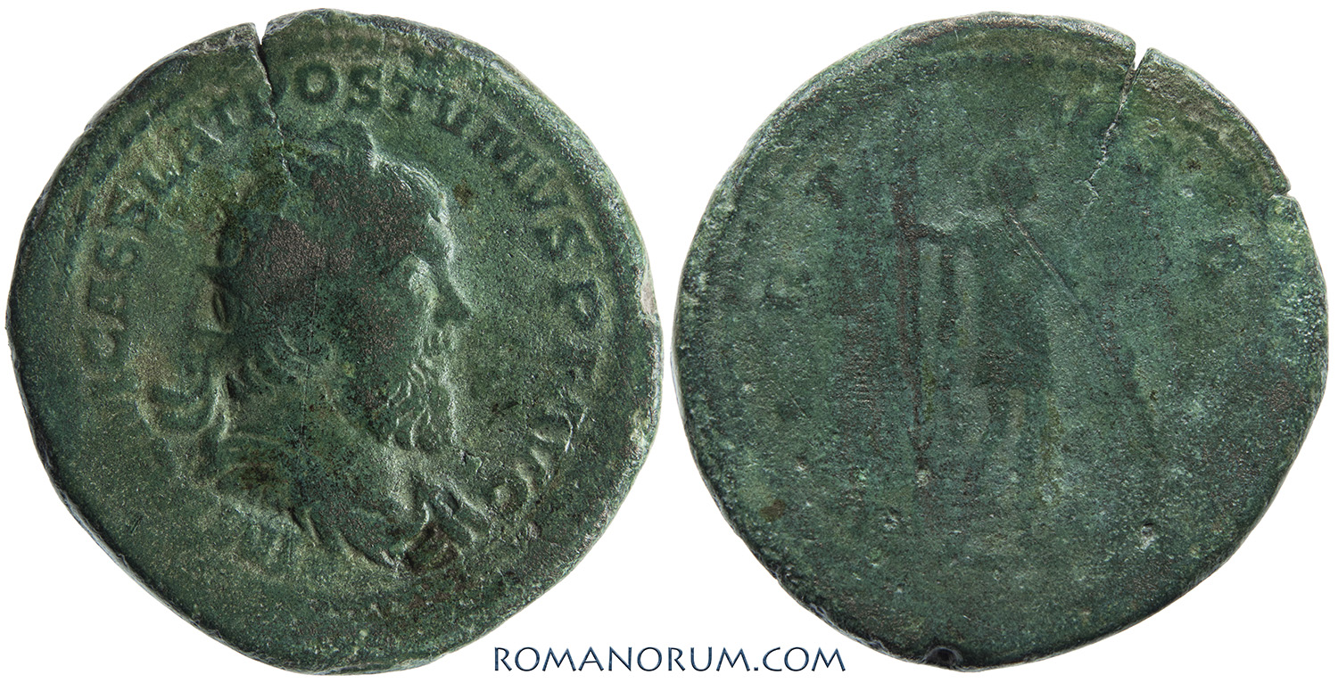 POSTUMUS. (AD 260-268) Double sestertius, 26.19g. Cologne. Actual double sestertius.