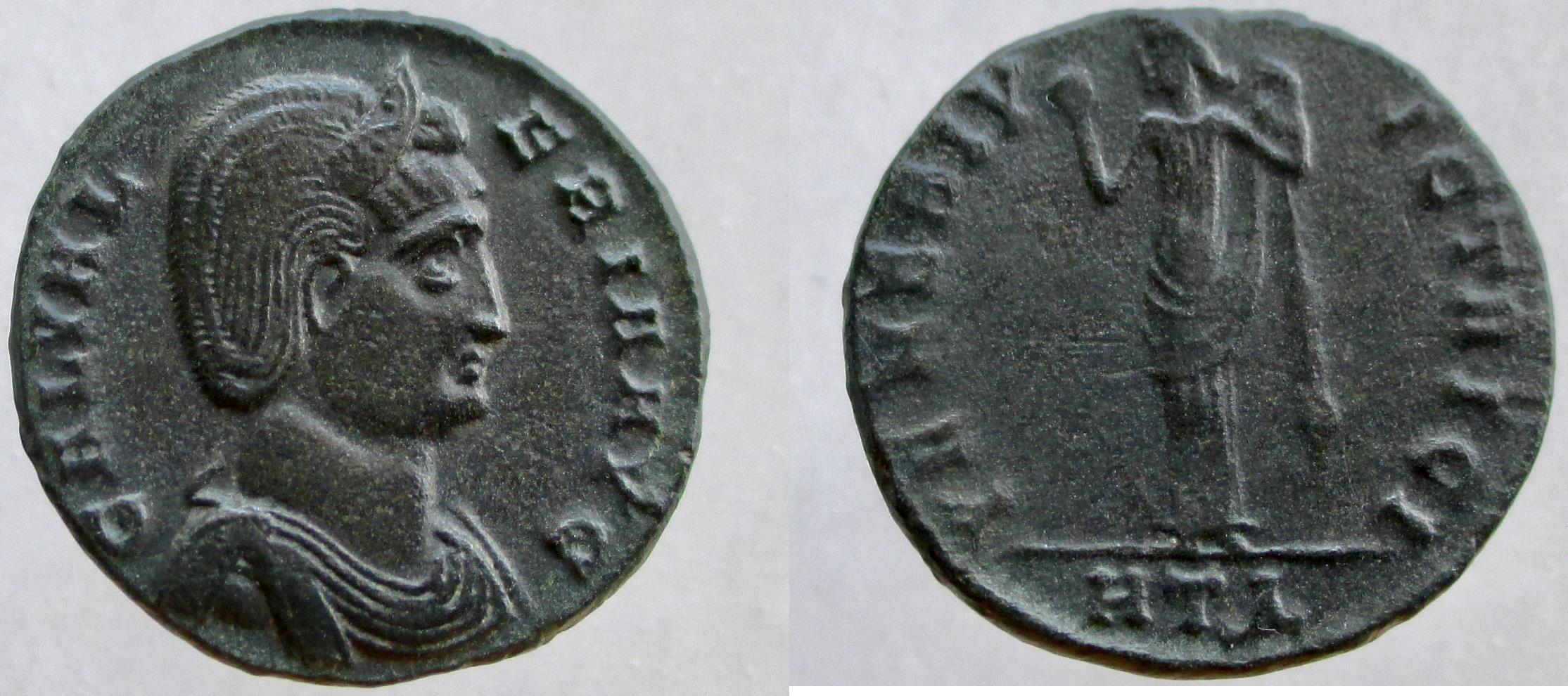 GALERIA VALERIA, wife of Galerius. Æ Follis. Venus standing facing ...