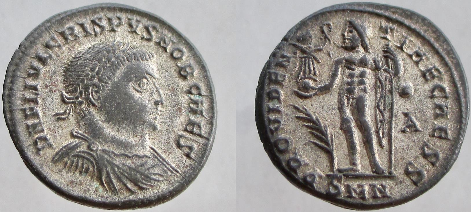 CRISPUS. Caesar, 317-326 AD. Æ Follis. PROVIDENTIAE CAESS. | Roman ...
