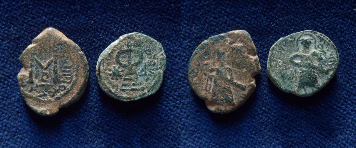 Lot of 2 Arab byzantine. | Byzantine Coins