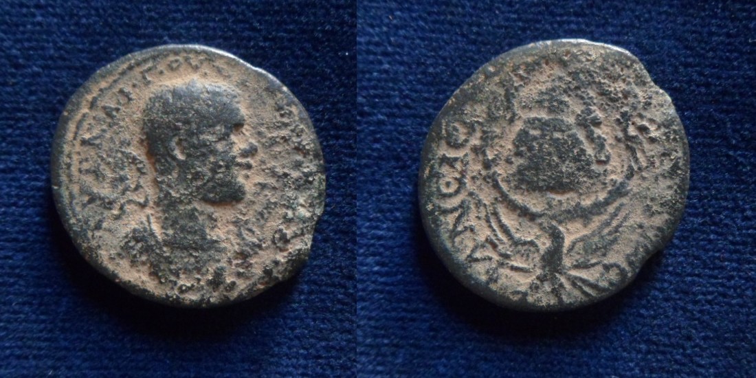 JUDAEA, Neapolis. Volusian. 251-253 CE. | Roman Provincial Coins