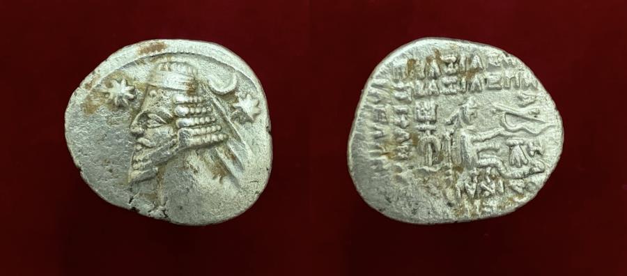 Parthian King. Orodes II. Circa 56-38 B.C AR Drachm.
