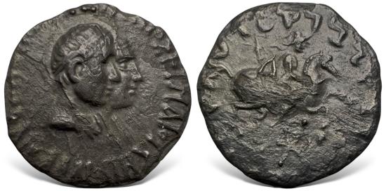 Indo-Greek Kingdom. Hermaios Soter, with Queen Calliope. (Circa 90-70 ...
