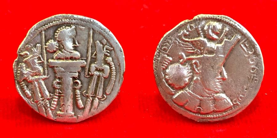 Sasanian Kings. Vahram (Bahram) IV. AD 388-399. AR Drachm. Very RARE