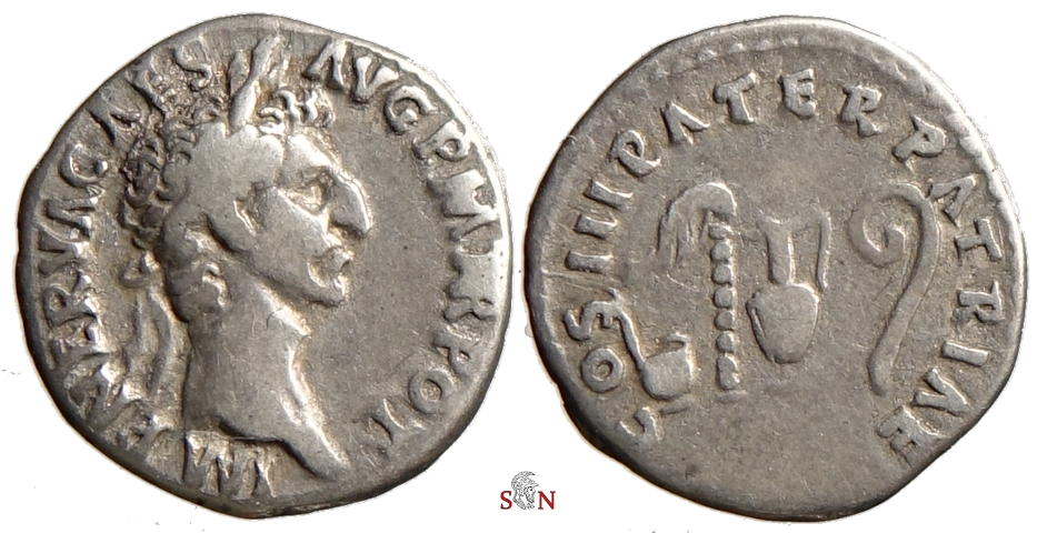 Nerva Denarius - priestly emblems - RIC 24 | Roman Imperial Coins