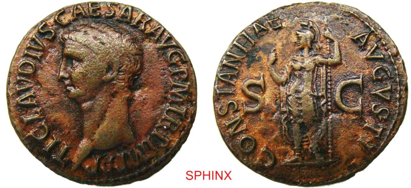 889GC4W) Claudius. AD 41-54. AE As (28 mm, 10.11 g, 6h). Rome mint ...