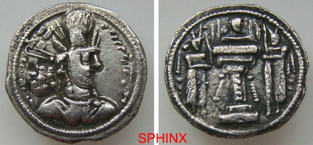 137ER22) SASANIAN KINGS. Šābuhr (Shahpur) II. AD 309-379. AR Drachm (20 ...
