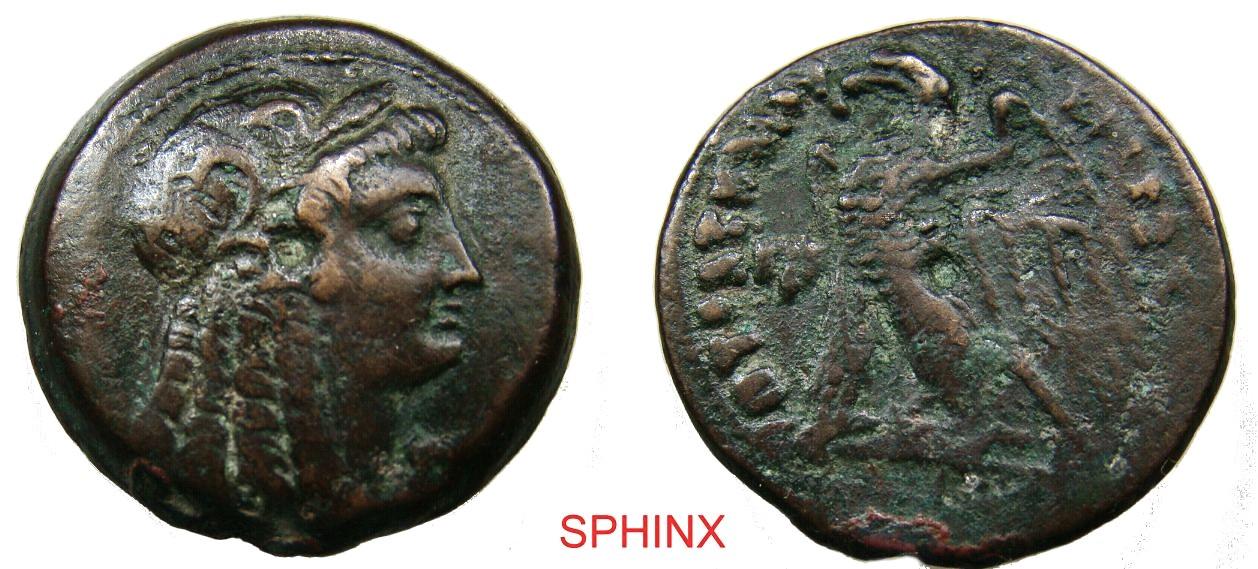 231RG3Z) PTOLEMAIC KINGS of EGYPT. Ptolemy VI Philometor. First sole reign, 180-170 BC. AE (28 ...