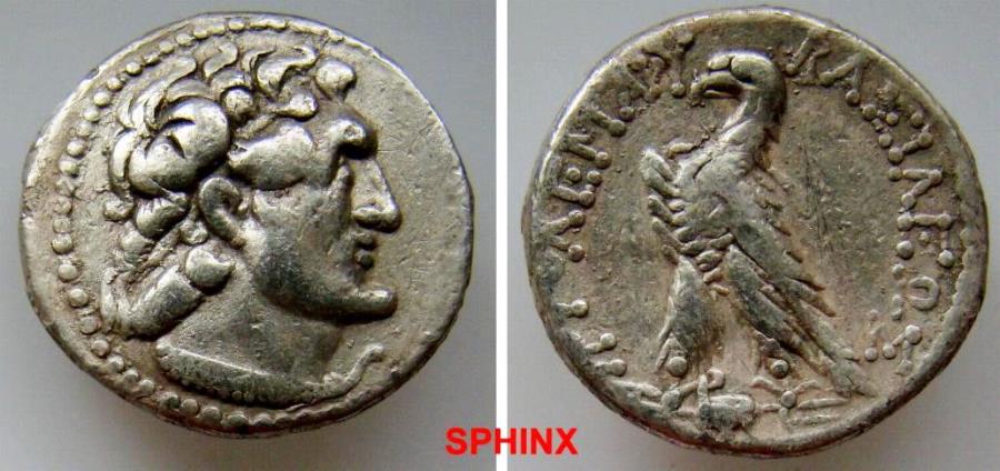 89CKM19) PTOLEMAIC KINGS of EGYPT. Ptolemy VI Philometor. First sole reign, 180-170 BC. AR ...