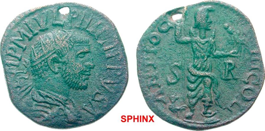 427FFAK19) Rare.*** PISIDIA Antioch Philip I AD 244-249. Bronze (AE; 23 ...