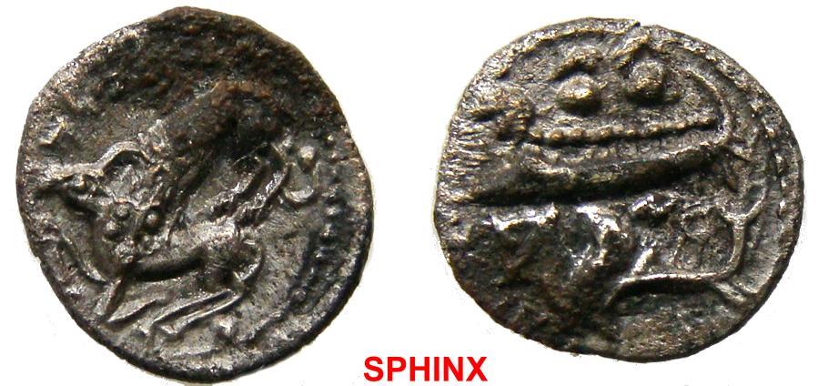 61FF17) PHOENICIA, Byblos. Addirmilk & Iyyenael. Circa 348-332 BC. AR 1 ...