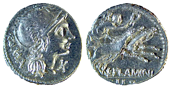 L FLAMINIUS CHILO, VICTORY, DENARIUS