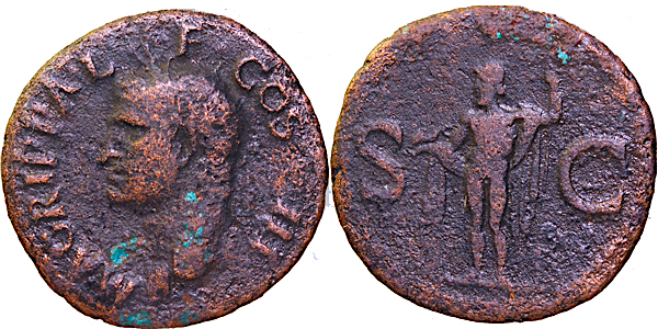 AGRIPPA BY CALIGULA, NEPTUNE, AS | Roman Imperial Coins