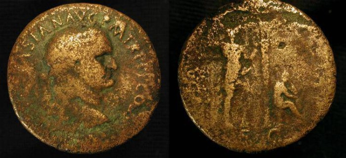 Vespasian 69-79 AD. AE Sestertius. Judaea Capta. Rare