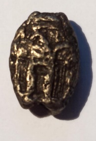 Assyrian Silver Seal. circa 1500 BC. Depicts Altar with three letter ...